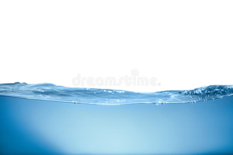 Clear Blue Water Wave on White Background Stock Image - Image of ...