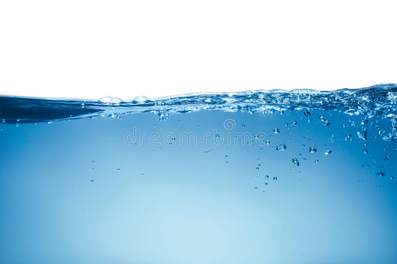 Clear Blue Water Wave on White Background Stock Photo - Image of aqua ...