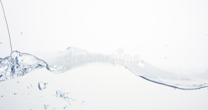 Clear Blue Water Waves and Splashes Side View Stock Image - Image of ...
