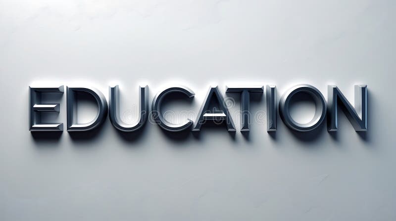 Clear and Bold Representation of Education in Modern Typography on a ...