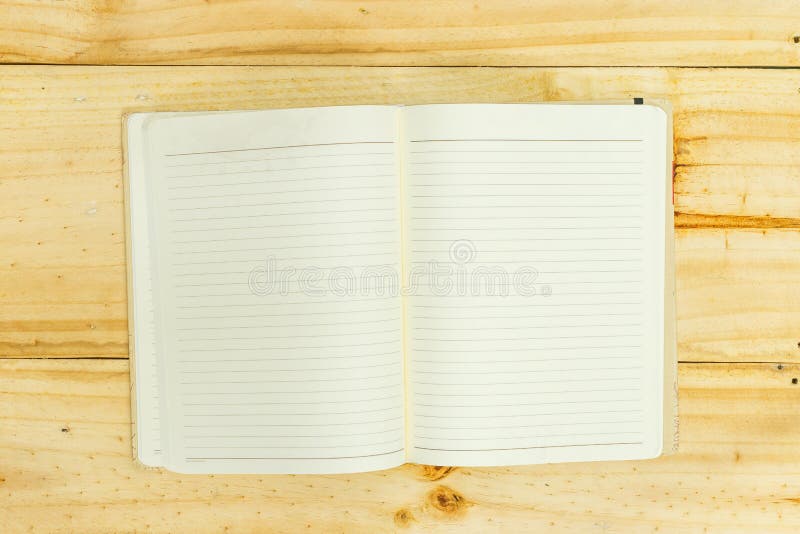 Clear Book Ready for Write on Wood Stock Image - Image of object, note ...