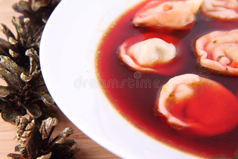 Clear Borscht with Dumplings Stock Image - Image of poland, europe ...