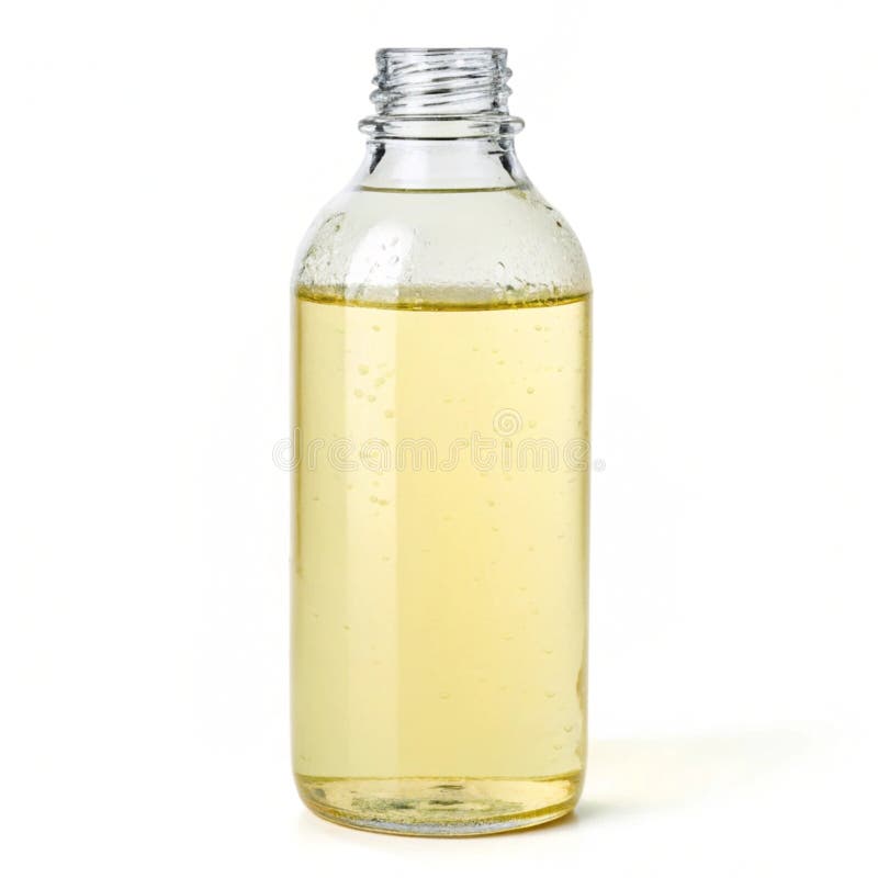 Clear Bottle with Light Yellow Stock Illustration - Illustration of ...