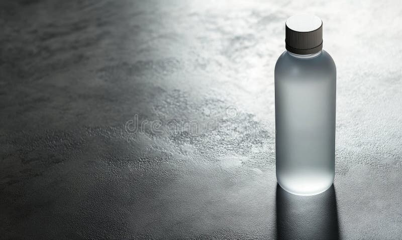 A Clear Bottle of Water is Sitting on a Counter Stock Image - Image of ...