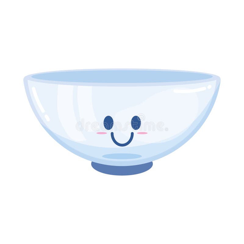 Clear Bowl with Happy Face. Vector Stock Illustration - Illustration of ...
