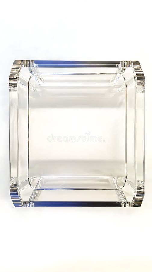 A Clear Box with a Blue Border Stock Photo - Image of blank, jewel ...