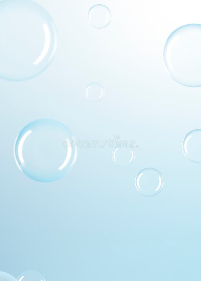 Clear Bubble Blue Gradient Background Stock Illustration - Illustration ...