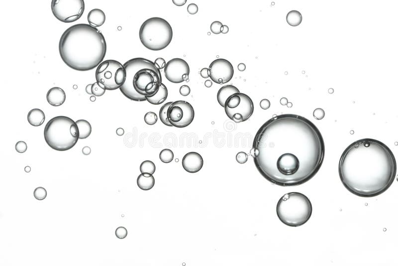 Clear Bubbles Over a White Surface Stock Image - Image of large ...