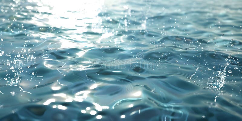 Clear Calm Water Surface Texture with Splashing Background - Ai ...