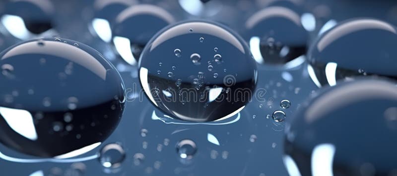 Clear Circle Water Drop Bubble Background, Pure Stock Illustration ...