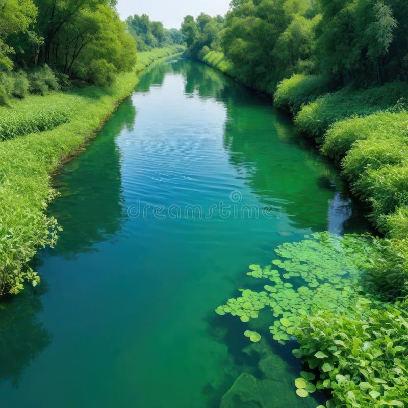 A Clear and Clean River after Being Cleared of Pollution. Concept ...