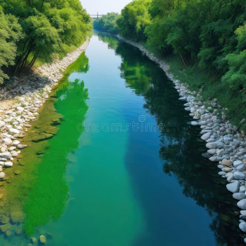 A Clear and Clean River after Being Cleared of Pollution. Concept ...