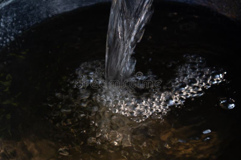 Clear and Clean Water Falling from a Height Stock Image - Image of ...