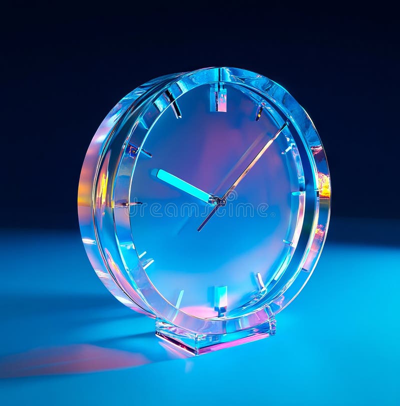 A Clock Sitting in the Middle of a Desert. Generative AI Image. Stock ...