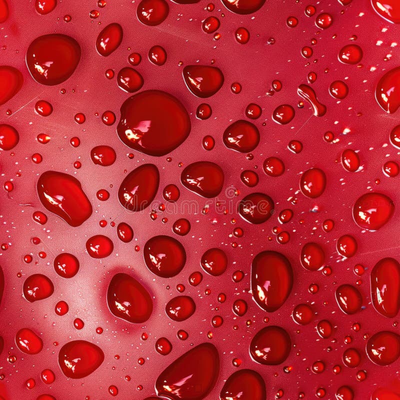 Clear Close Up Shot of Water Droplets on a Red Surface, Perfect for ...