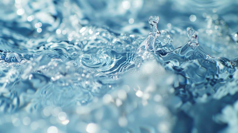 Clear Close Up View Blue Water Surface Suitable Backgrounds Stock ...