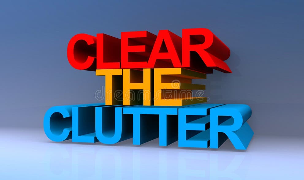 Clear the clutter on blue stock illustration. Illustration of balance ...