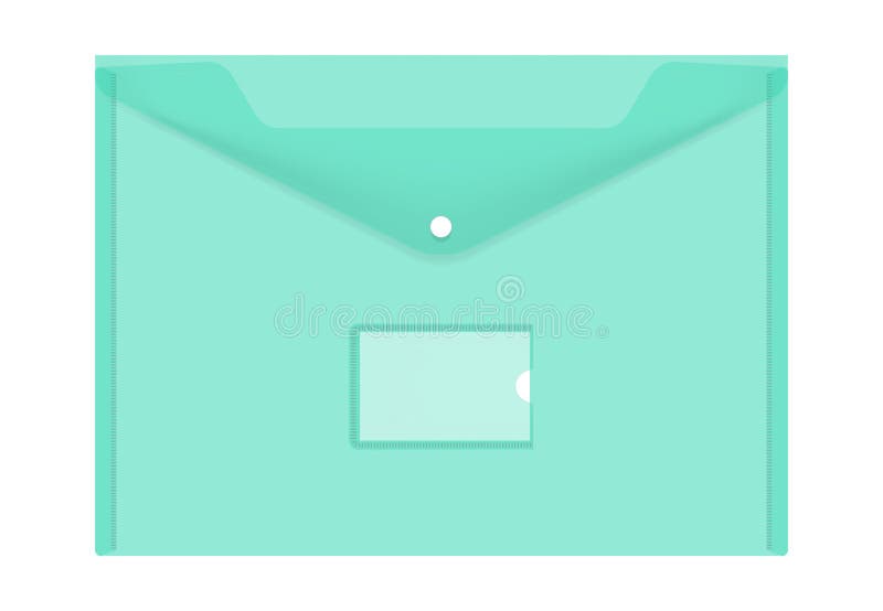 Clear Colored Plastic Envelope Folder with Snap Button and Label Pocket ...
