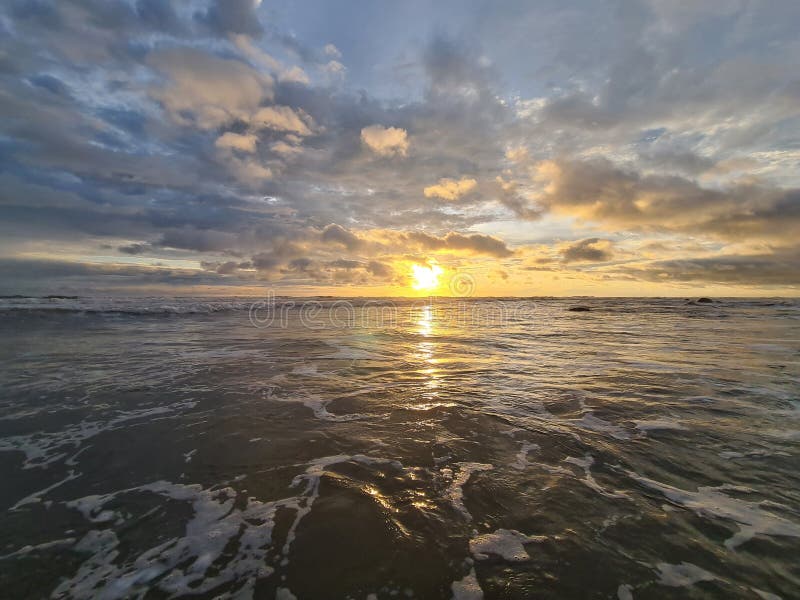 Clear Colorful Tropical Sunset Stock Image - Image of bright, nature ...