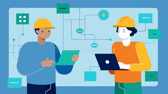 Clear Communication Two Technicians Discussing the Installation Plan ...