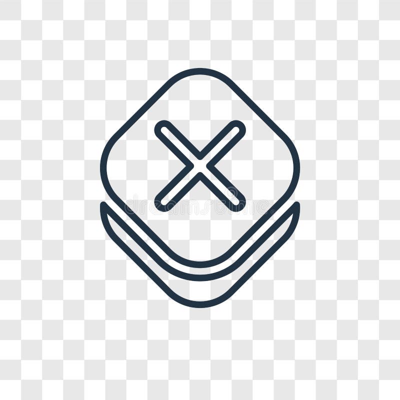 Clear Concept Vector Linear Icon Isolated on Transparent Background ...