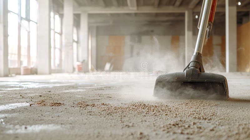 Construction Cleaning Service: Dust Removal with Vacuum. Generativa AI ...