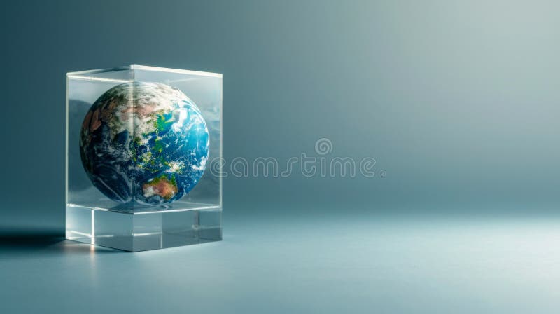A clear cube with stock photo. Image of ecology, light - 313189898