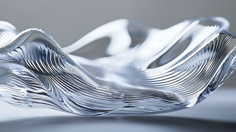 A Clear, Curved Surface with a Wave Pattern Stock Illustration ...