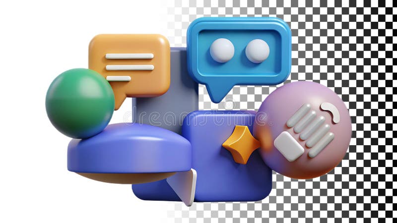 Chat Bubbles Communication Icon for Messaging and Social Media Png ...