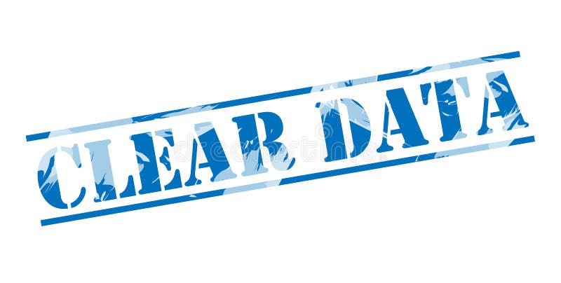 Clear data blue stamp stock illustration. Illustration of button - 97572607