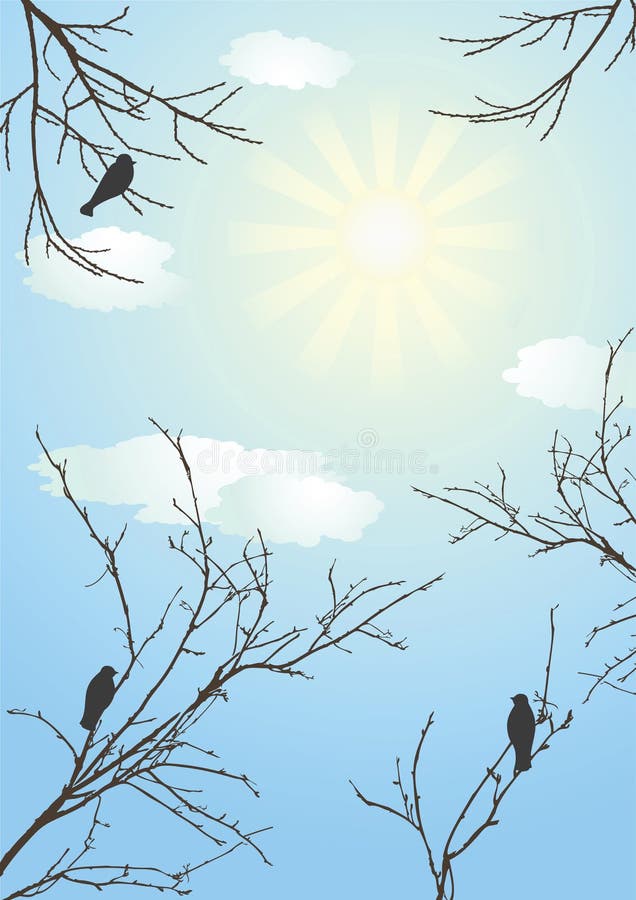 Clear day. Morn stock vector. Illustration of nature - 12275345