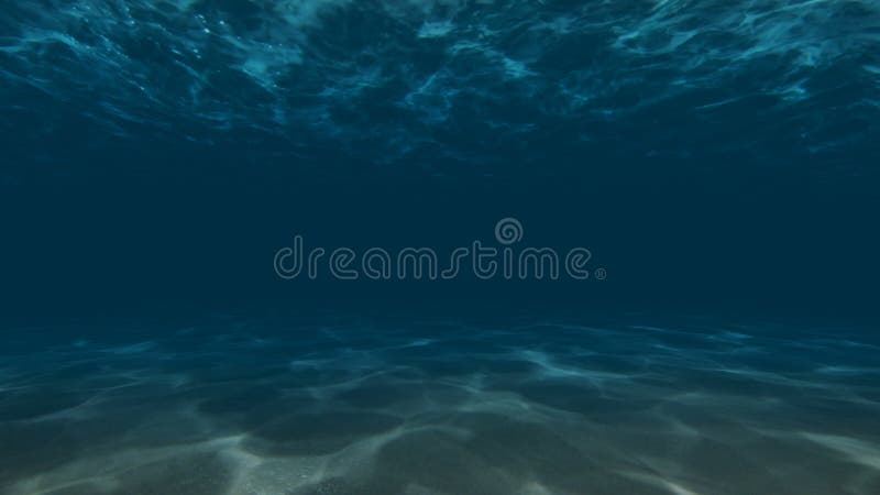 Clear Deep Sea Water with Sun Reflection on the Bottom Sand Stock ...