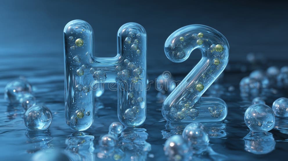 Clear Depiction of Hydrogen Molecules in an Abstract Aquatic ...