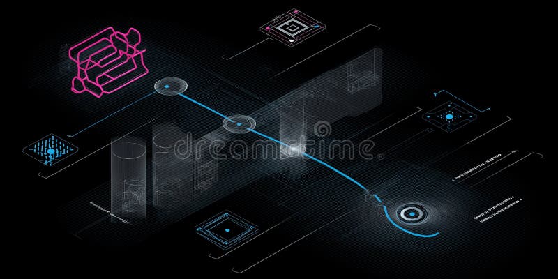 RFID Radio Wave Diagram stock illustration. Illustration of automation ...