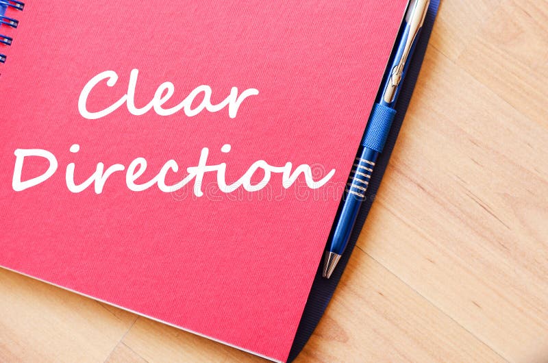 Clear Direction Write on Notebook Stock Image - Image of guide ...