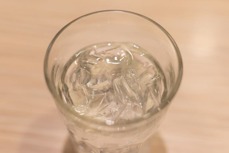 Clear Drinking Water, Ice in a Glass of Water. Stock Image - Image of ...