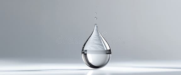 A Clear Drop of Water with a Sharp Point. Stock Photo - Image of ...