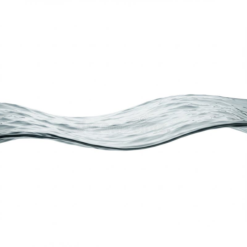 Clear, Dynamic Wave of Water Captured Against a White Background. the ...