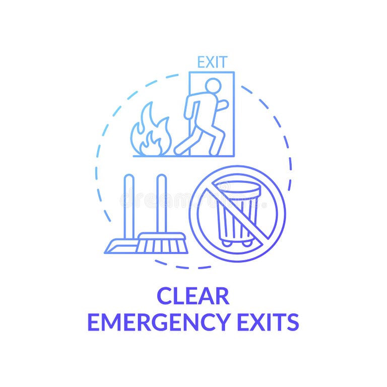 Emergency Exit Door Keep Clear Stock Illustrations – 257 Emergency Exit ...