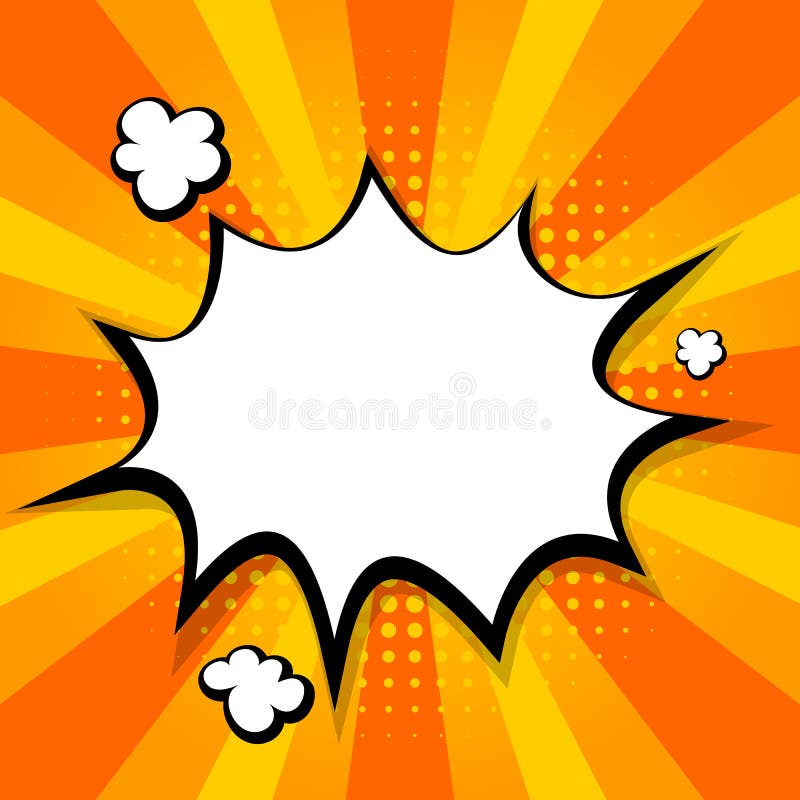 Clear Empty Boom Comic Speech Bubble Stock Vector - Illustration of ...