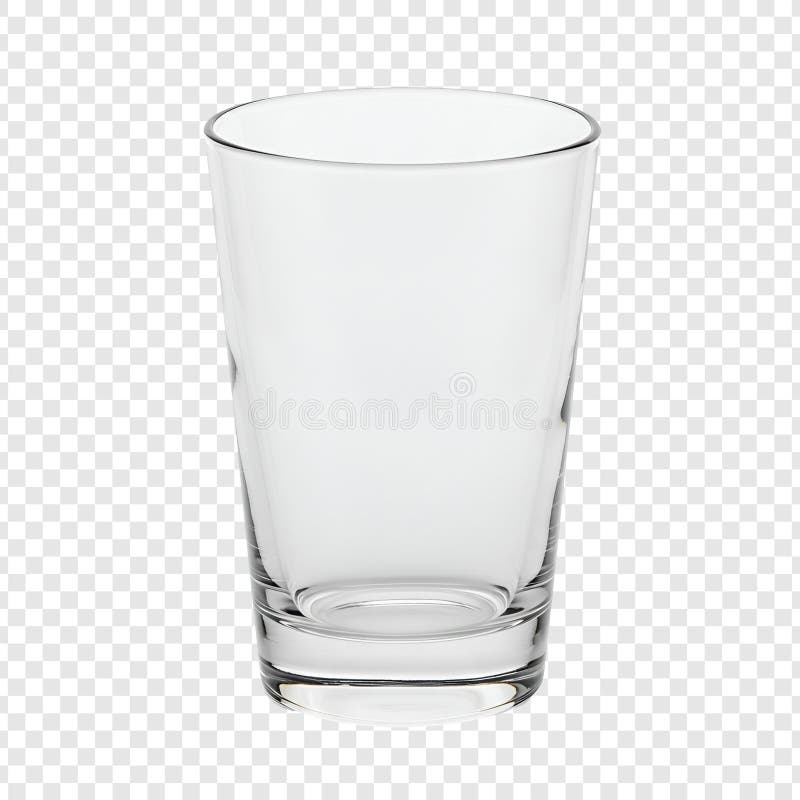 Empty Drinking Glass on Transparent Background Stock Image ...