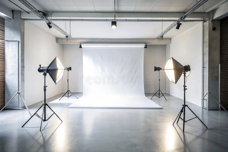 Clear Empty Photographer Studio Background for Product Photos Stock ...