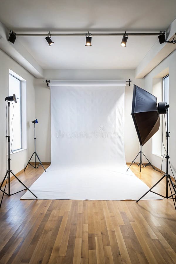 Clear Empty Studio Background for Photography Stock Illustration ...