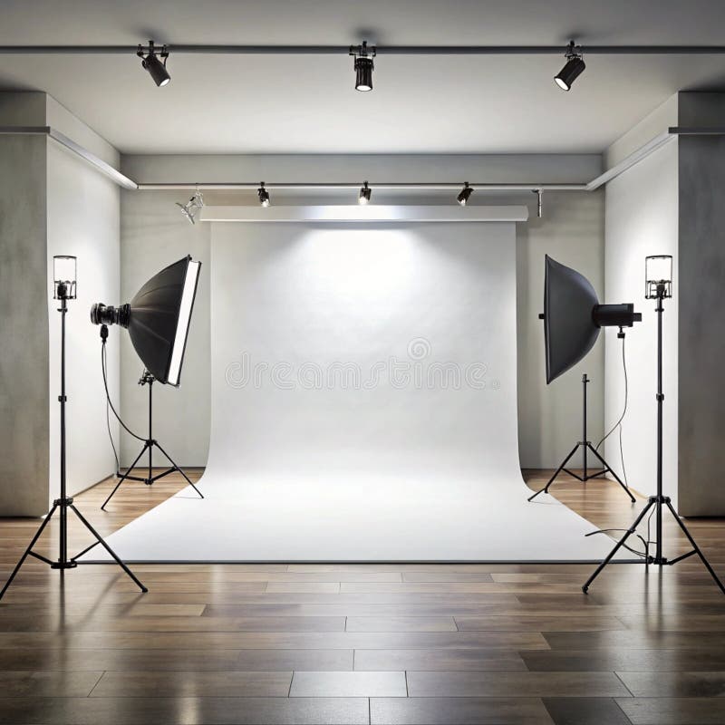 Clear Empty Studio Background for Photography Stock Illustration ...