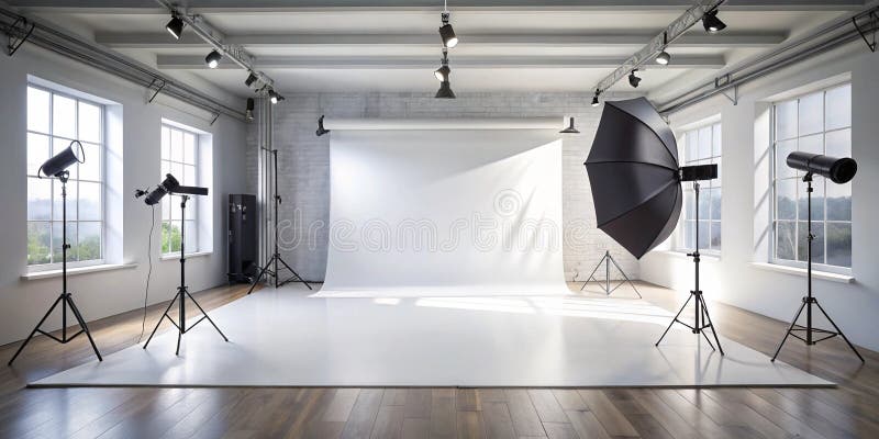 Clear Empty Studio Background for Photography Stock Illustration ...