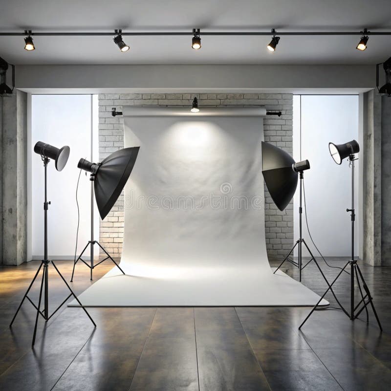 Clear Empty Studio Background for Photography Stock Illustration ...