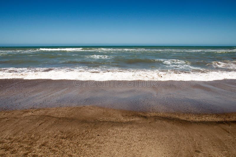 Clear Empty View of the Sea from the Beach Stock Image - Image of ...