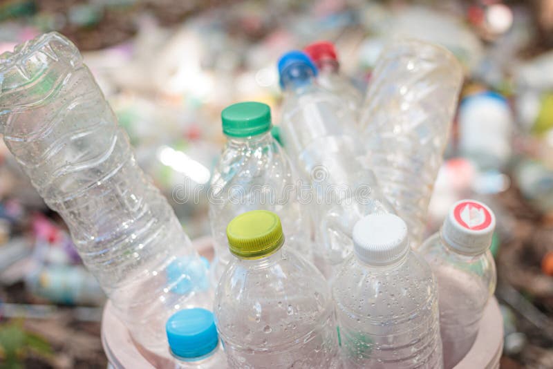 Clear, Empty Water Bottles for Reuse. Stock Image - Image of white ...