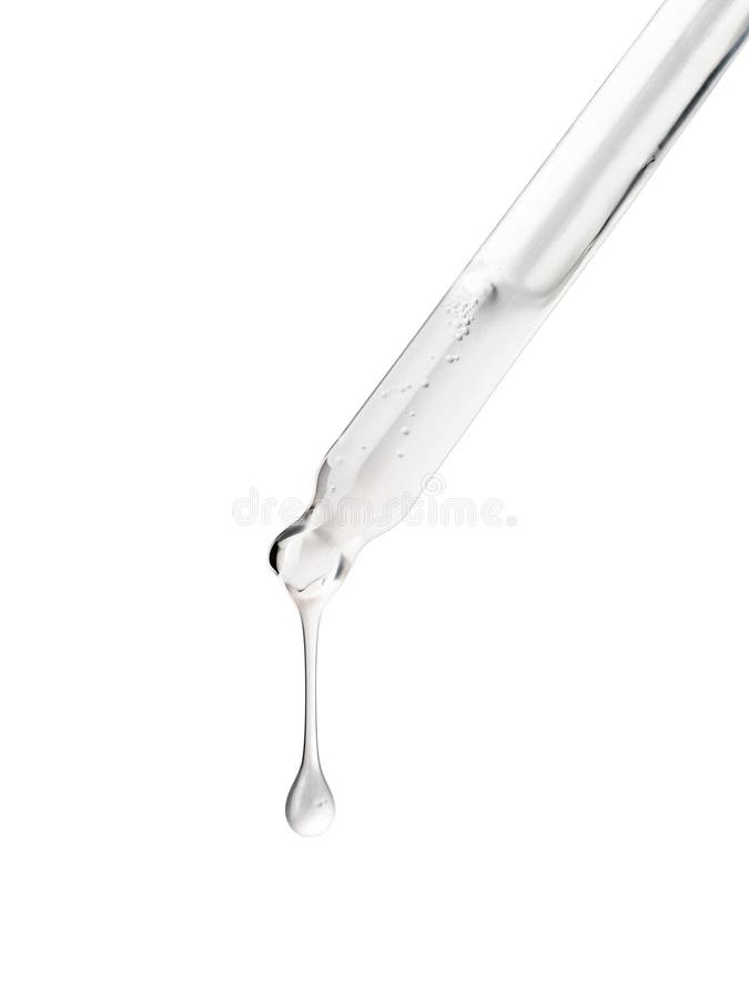 Clear Essential Serum Oil Dripping Isolated Stock Photo - Image of ...