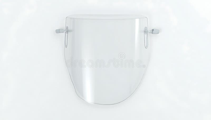Clear Face Shield for Protection Equipment on White Background Stock ...